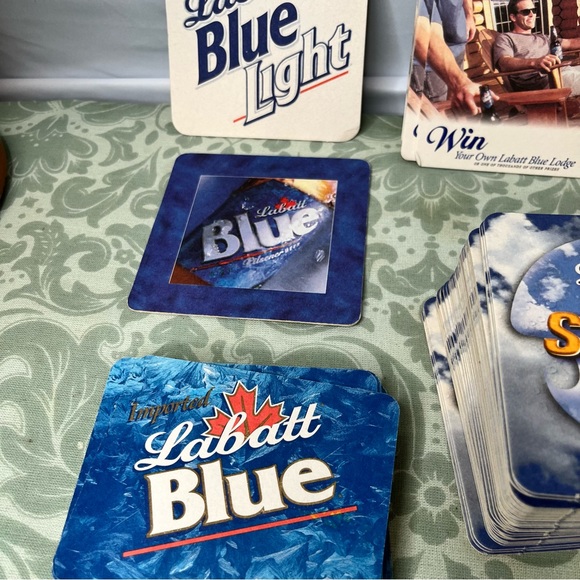 Labatt Blue Beer | Other | 7 Labatt Blue Labatt Blue Light Bar Coasters ...